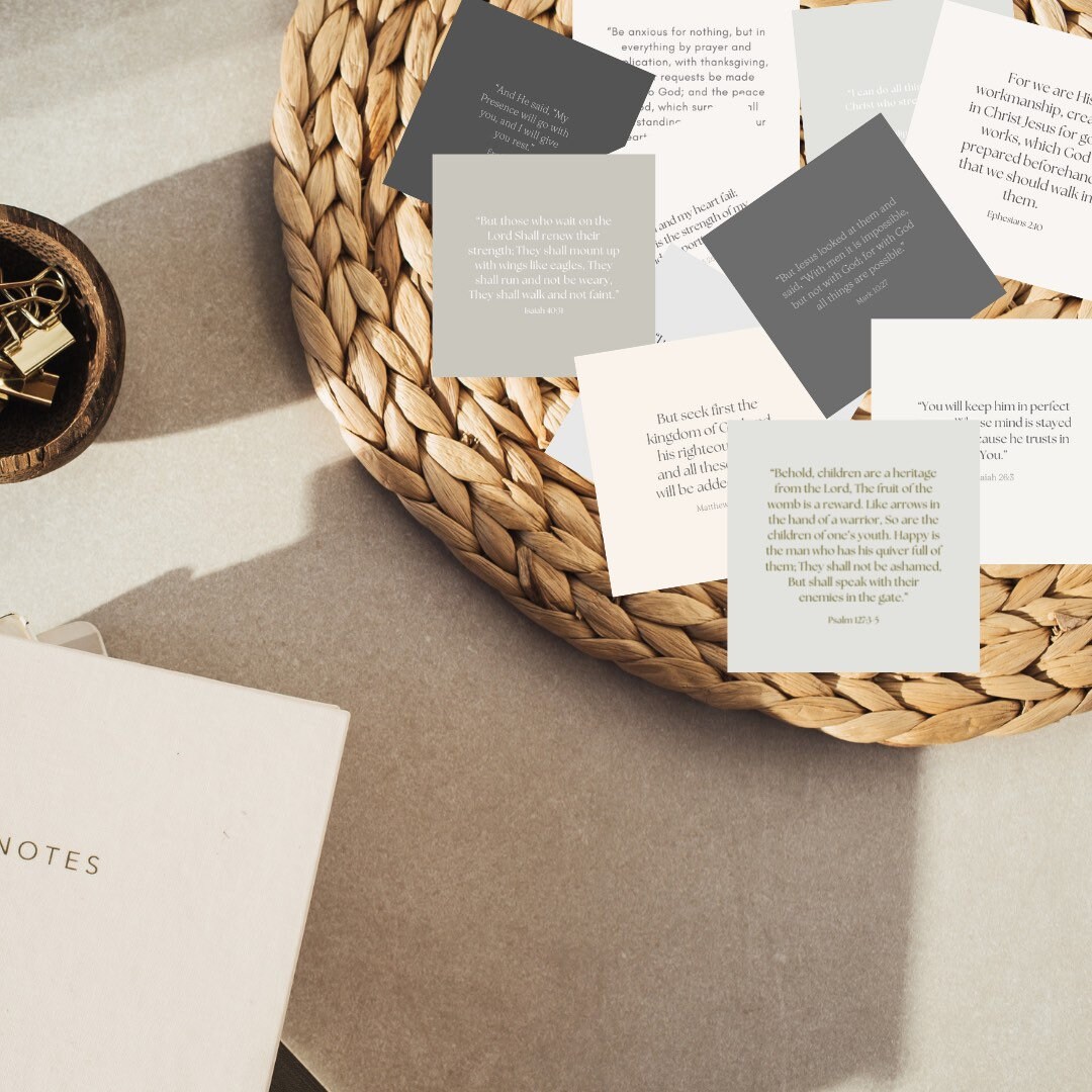 25 Scripture Cards for Moms Square Bible Verse Cards Encouraging Cards ...