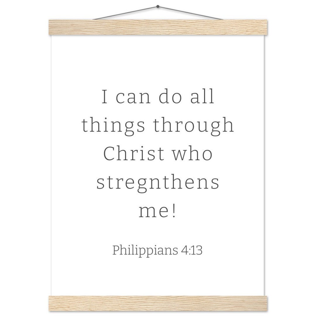 Philippians 4:13 I Can Do All Things Christian Wall Art Nursery Kid's ...