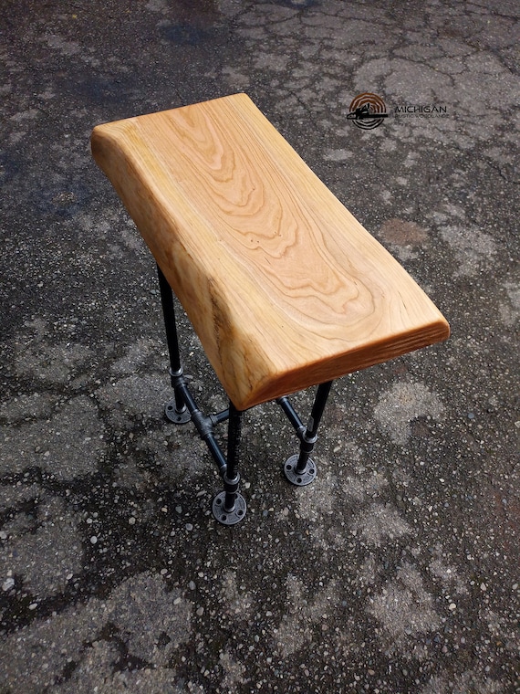 Live Edge Bar Stool Cherry Wood - Etsy