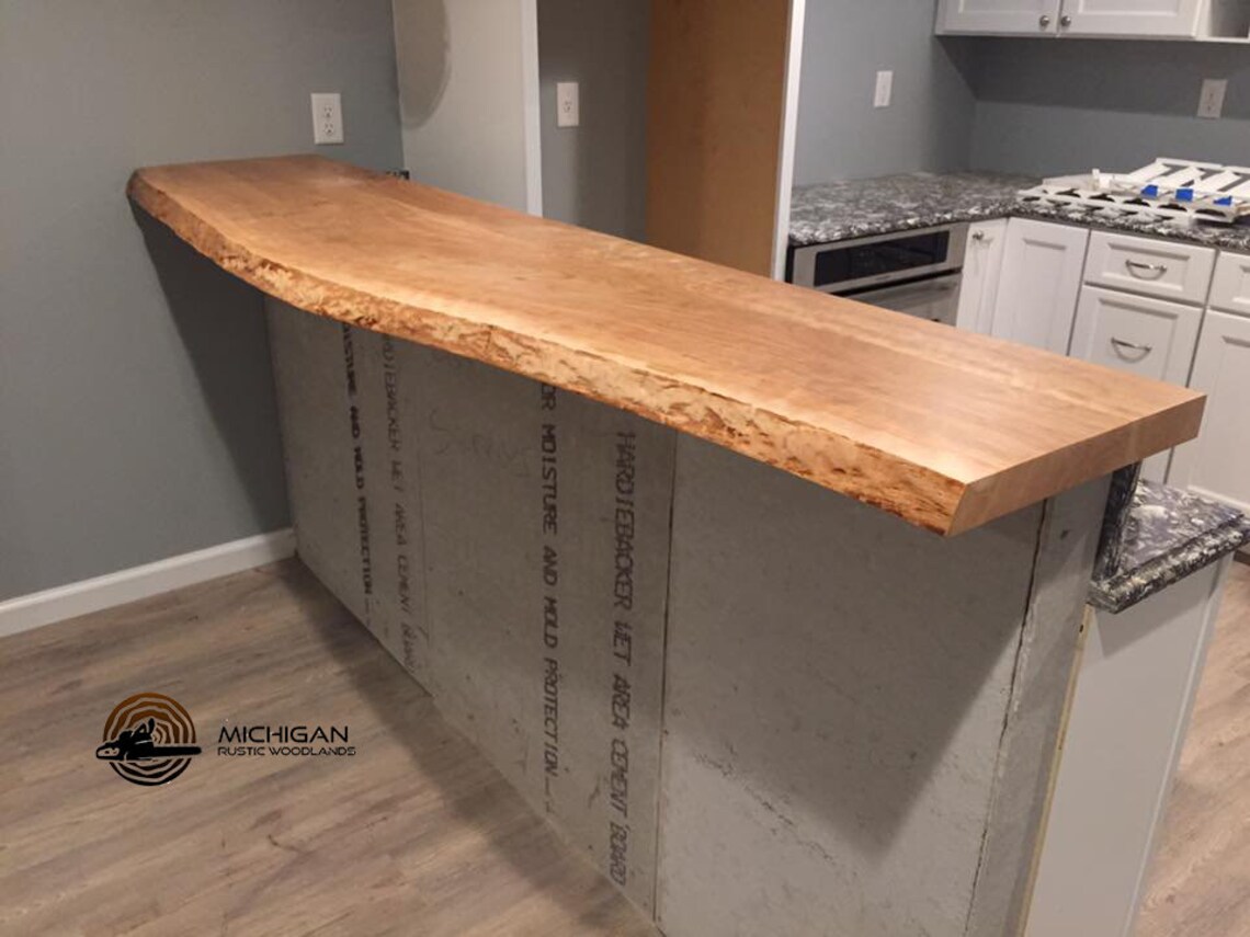 Cherry Wood Live Edge Slabs Bar Tops Tables Etsy