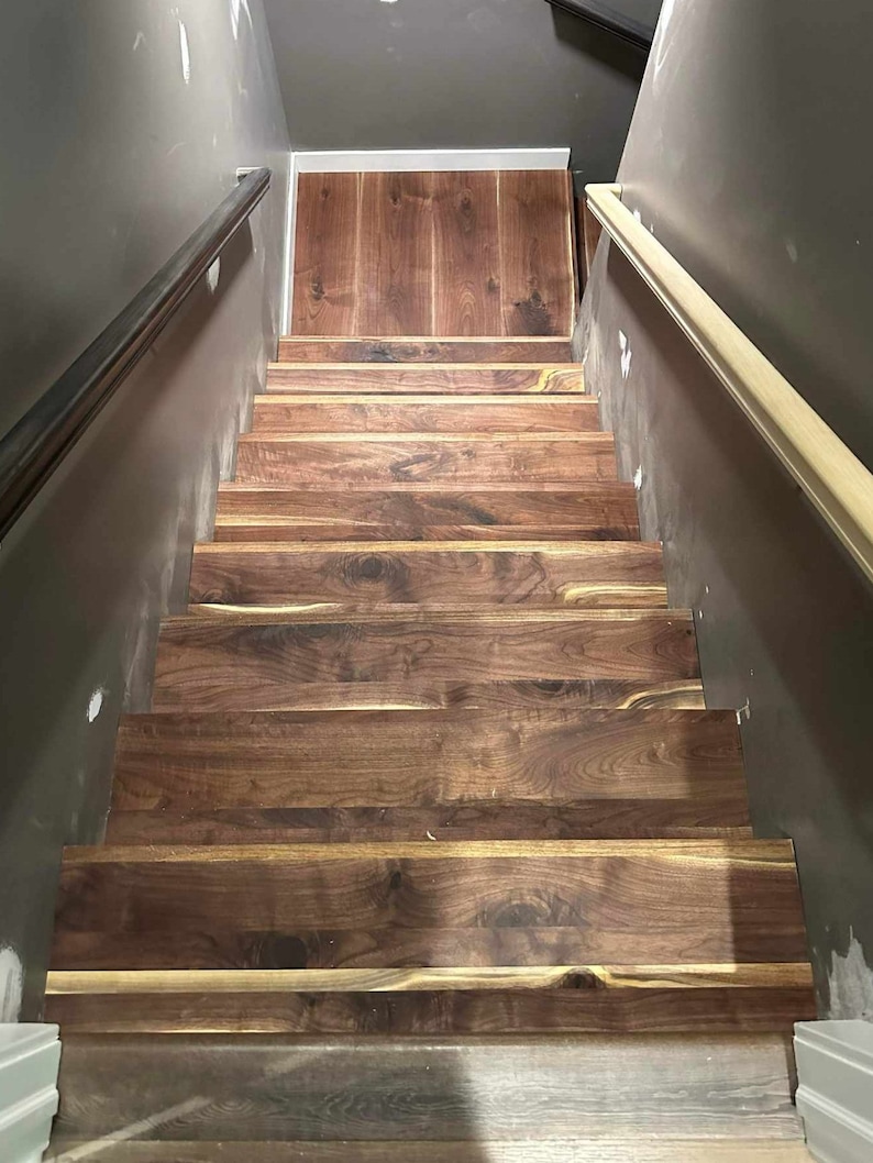 Walnut Stair Treads Custom Handmade Sets - Etsy