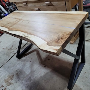 Live Edge Desk Maple Solid Wood - Etsy