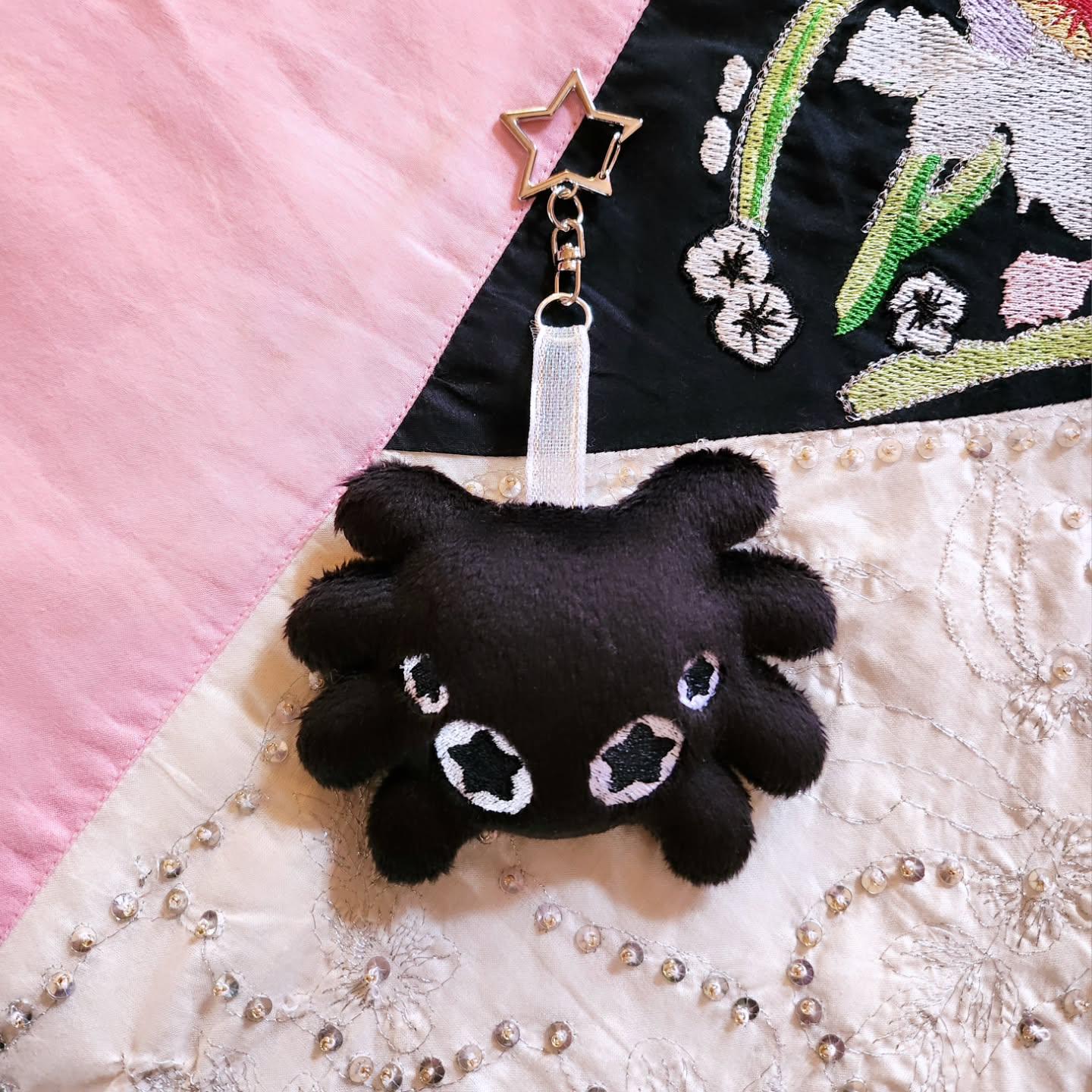 Spider Keychain - Black or Pink - Etsy
