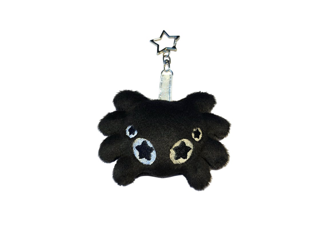 Spider Keychain - Black or Pink - Etsy