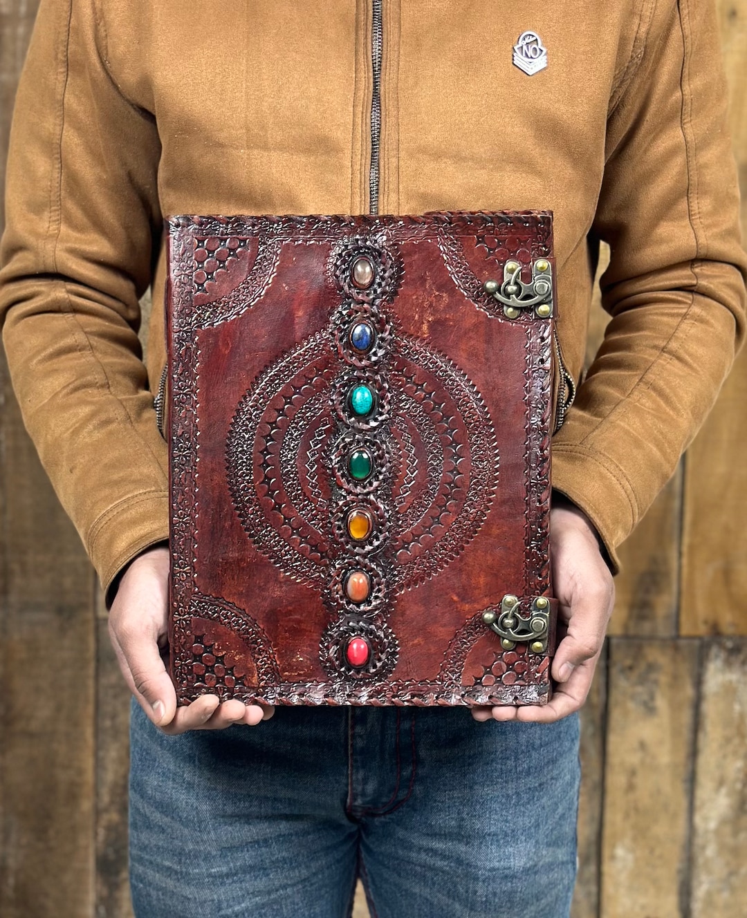 Extra Large Handmade Leather Journal Writing Notebook Unlined Paper ...
