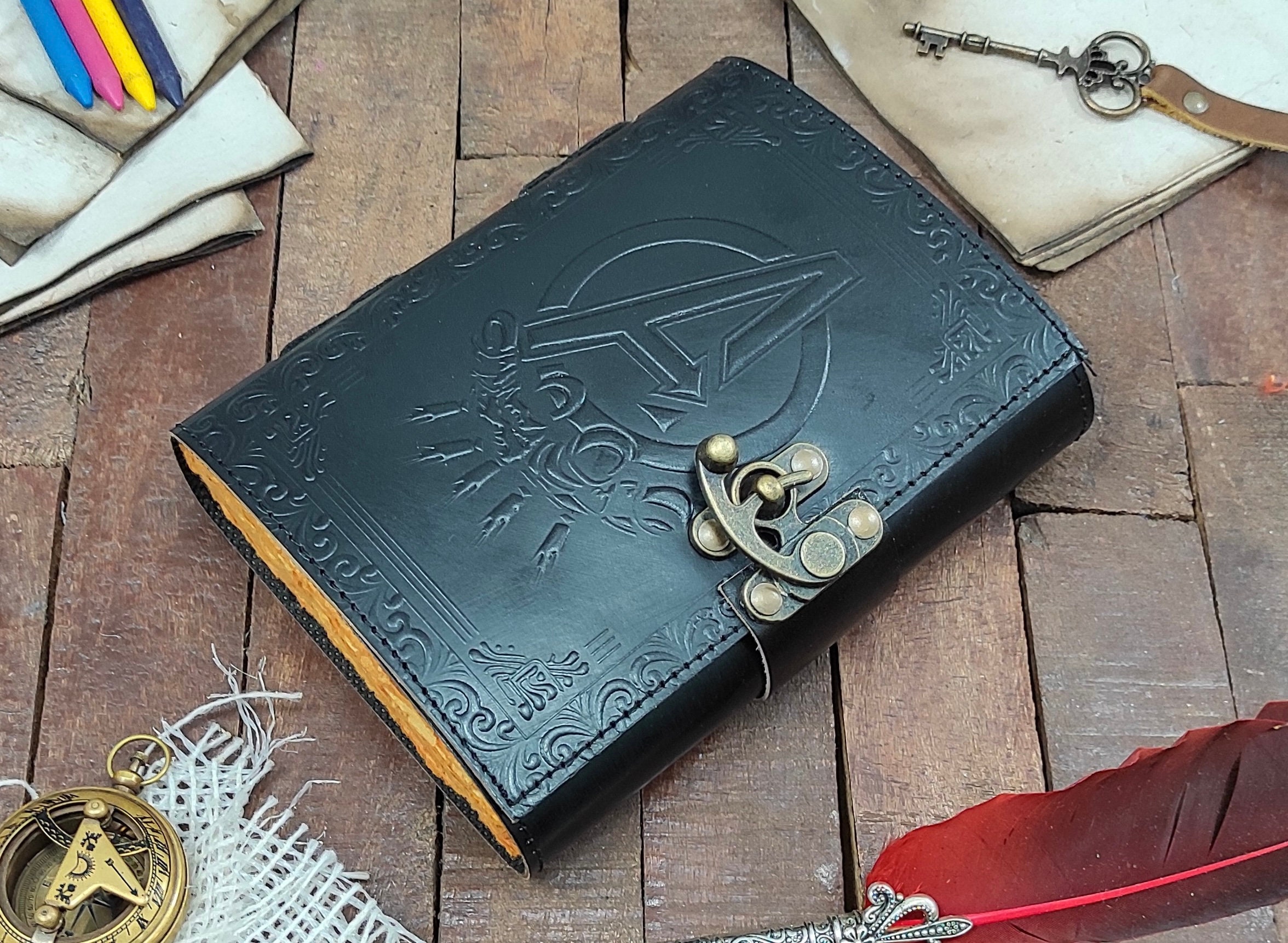 Marvel Avenger Endgame Super Hero Vintage Leather Blank Spell Book of ...