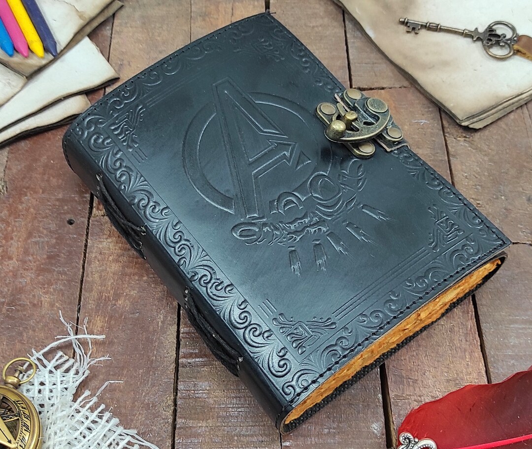 Marvel Avenger Endgame Super Hero Vintage Leather Blank Spell Book of ...