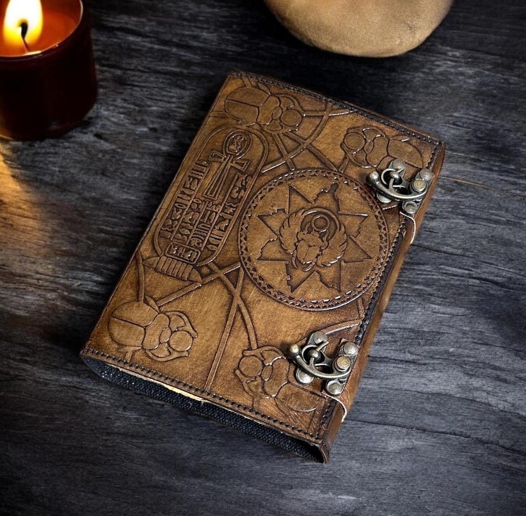 The Book of Hamunaptra Grimoire Leather Journal Egyptian Witch Book of ...