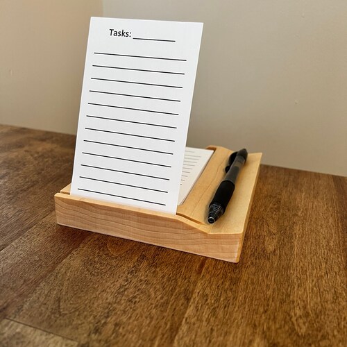 Solid Walnut and Maple Wooden Task Card Holder 3x5 Cards - Etsy