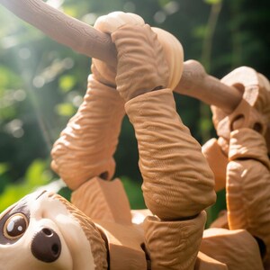 Articulated 3D Printed Sloth Figurine: Jungle Desk Decor - Etsy