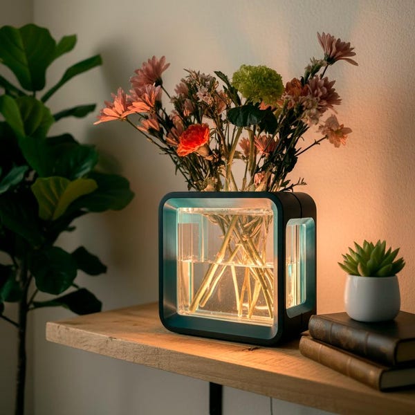 Glass Block Lamp - Etsy