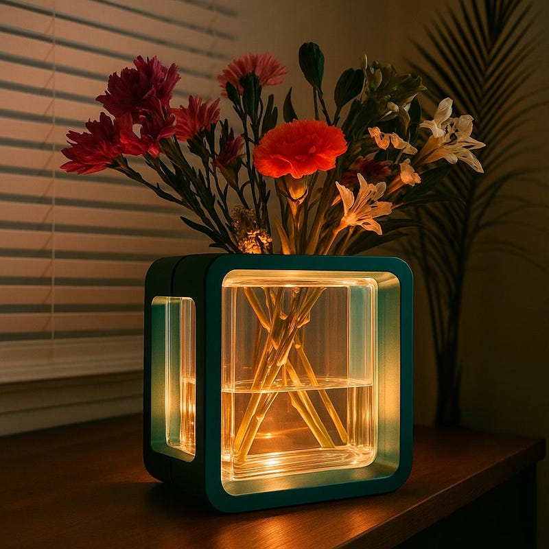 Glass Block Lamp - Etsy