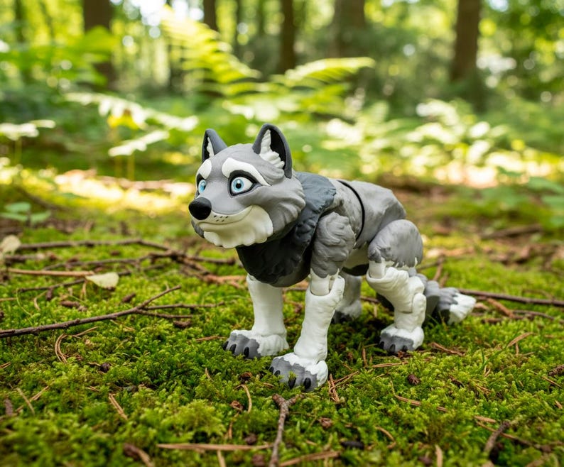 Articulated Wolf Figure - Etsy