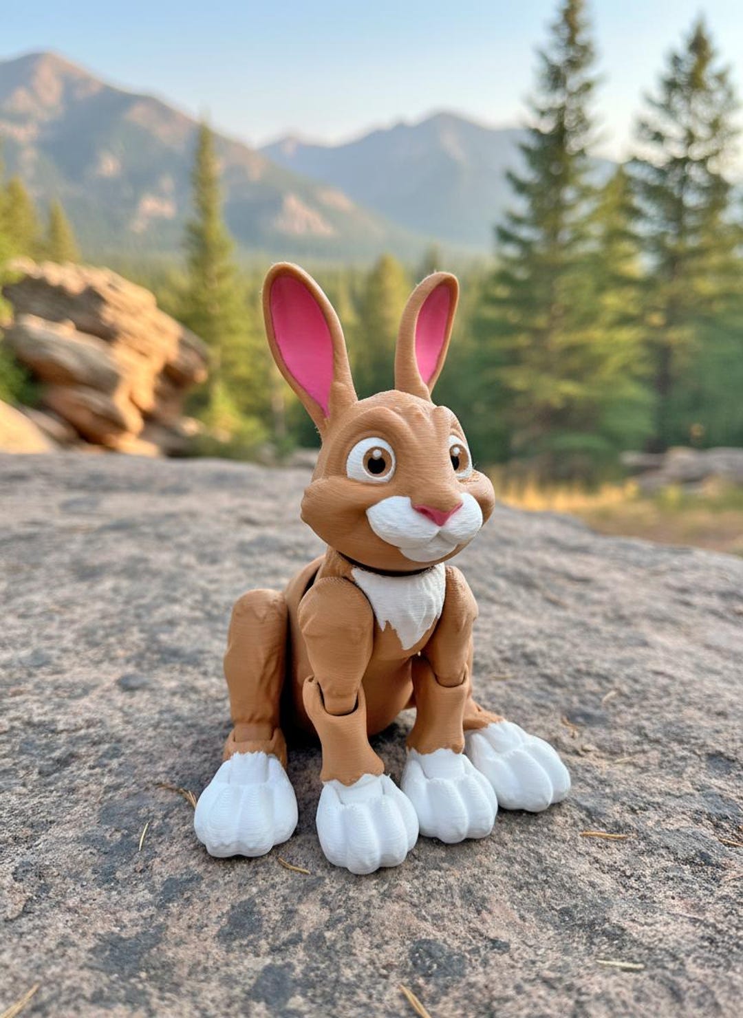 Articulated Rabbit Figurine | Poseable Bunny Toy - Etsy