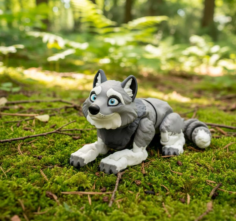 Articulated Wolf Figure - Etsy