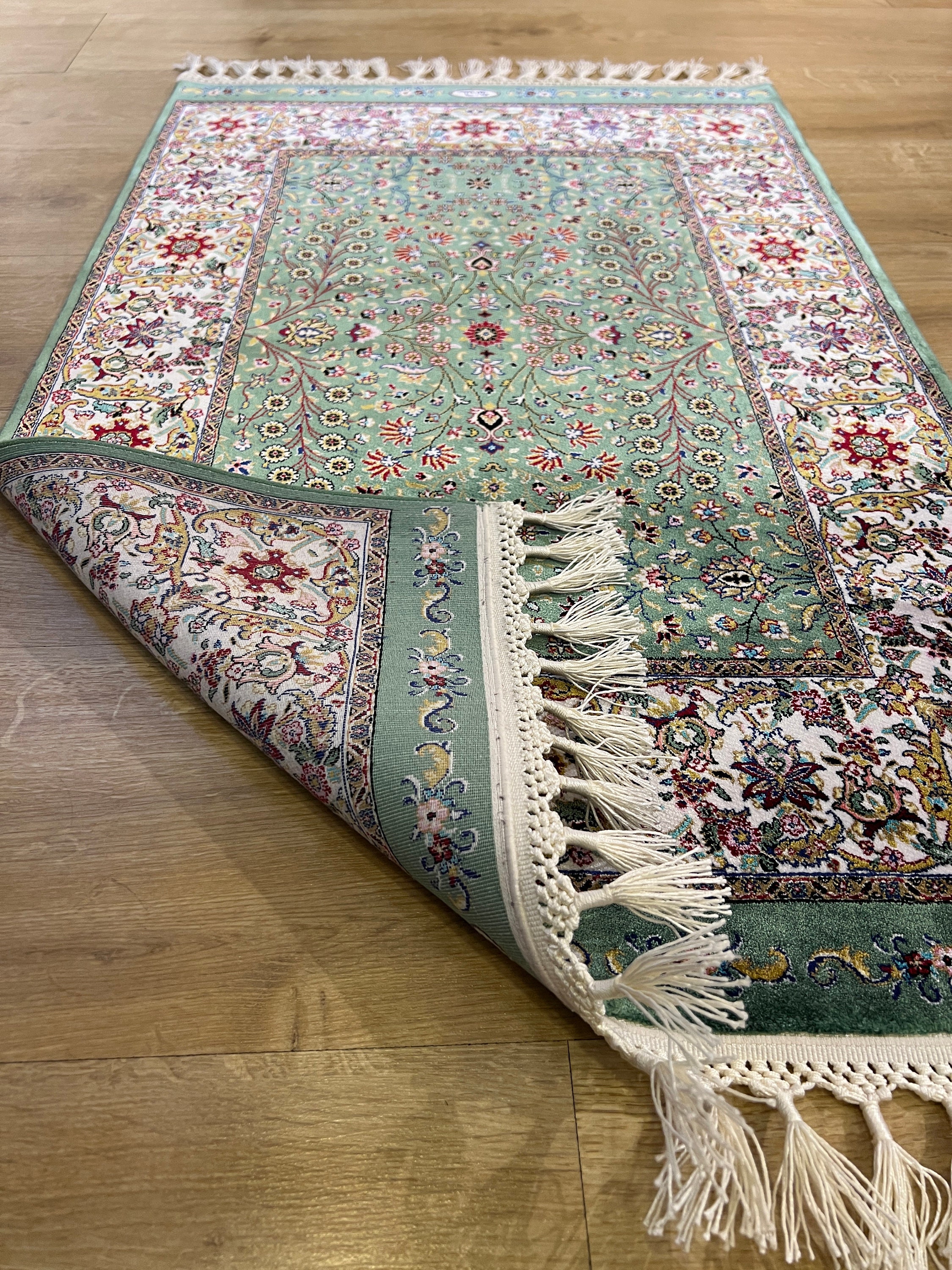 Green Beige Silk Rug, Luxury Silk Rug, Palace Silk Rug, High Quality ...