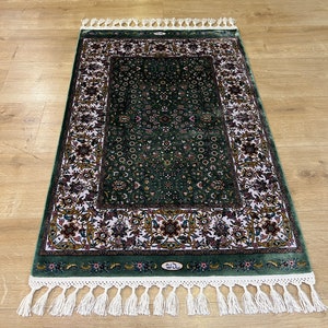 Green Beige Silk Rug, Luxury Silk Rug, Palace Silk Rug, High Quality ...