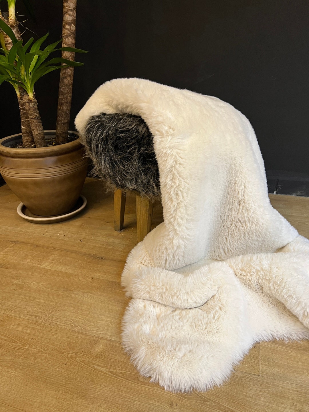 White Plush Rug, Modern Plush Rug,faux Fur Bedroom Carpet,sheepskin ...