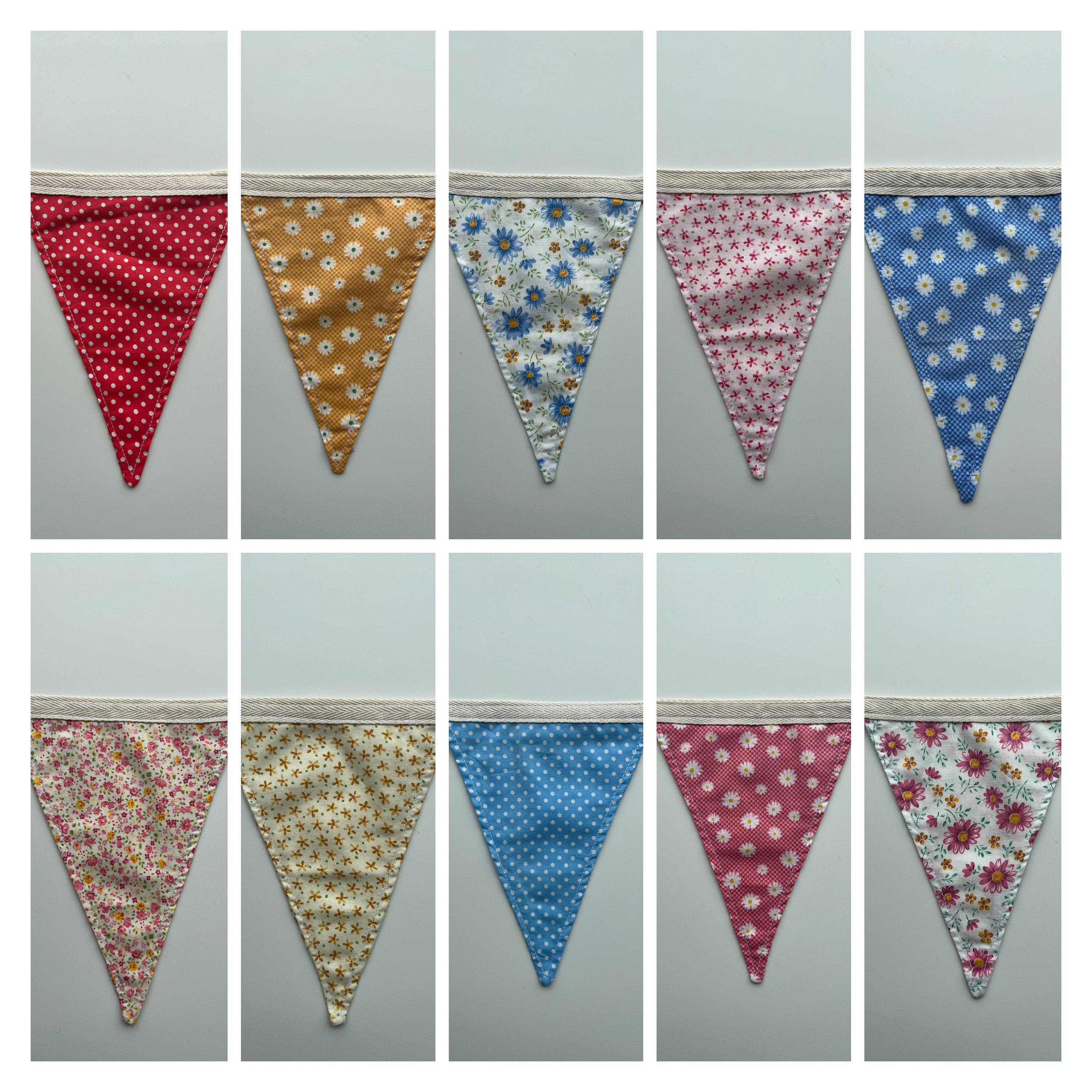 Banderines florales banderines coloridos banderines de tela - Etsy México