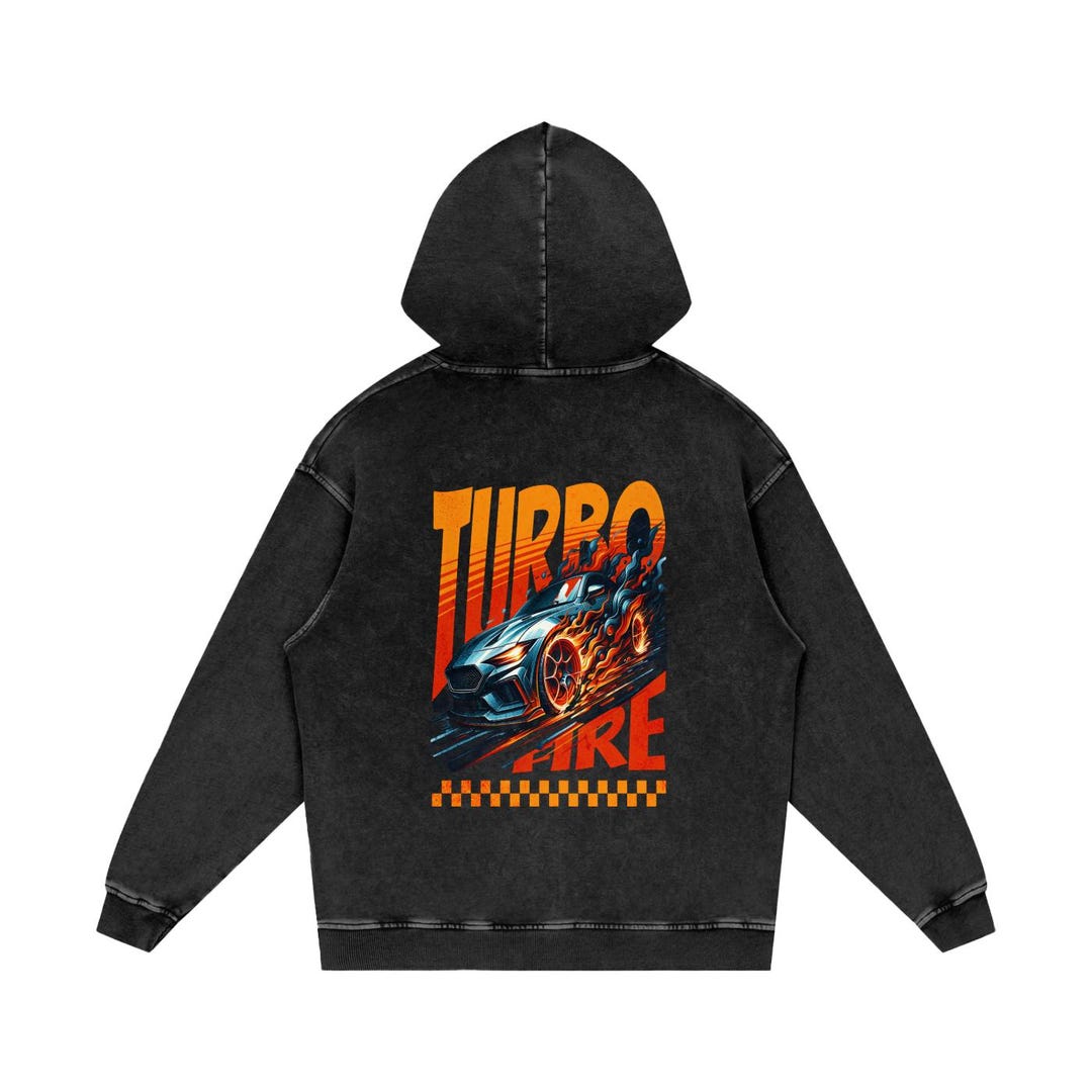 Turbo Fire Hoodie/ Rtro Sport Car Hoodie*preppy Oversized Hoodie/ny Car ...
