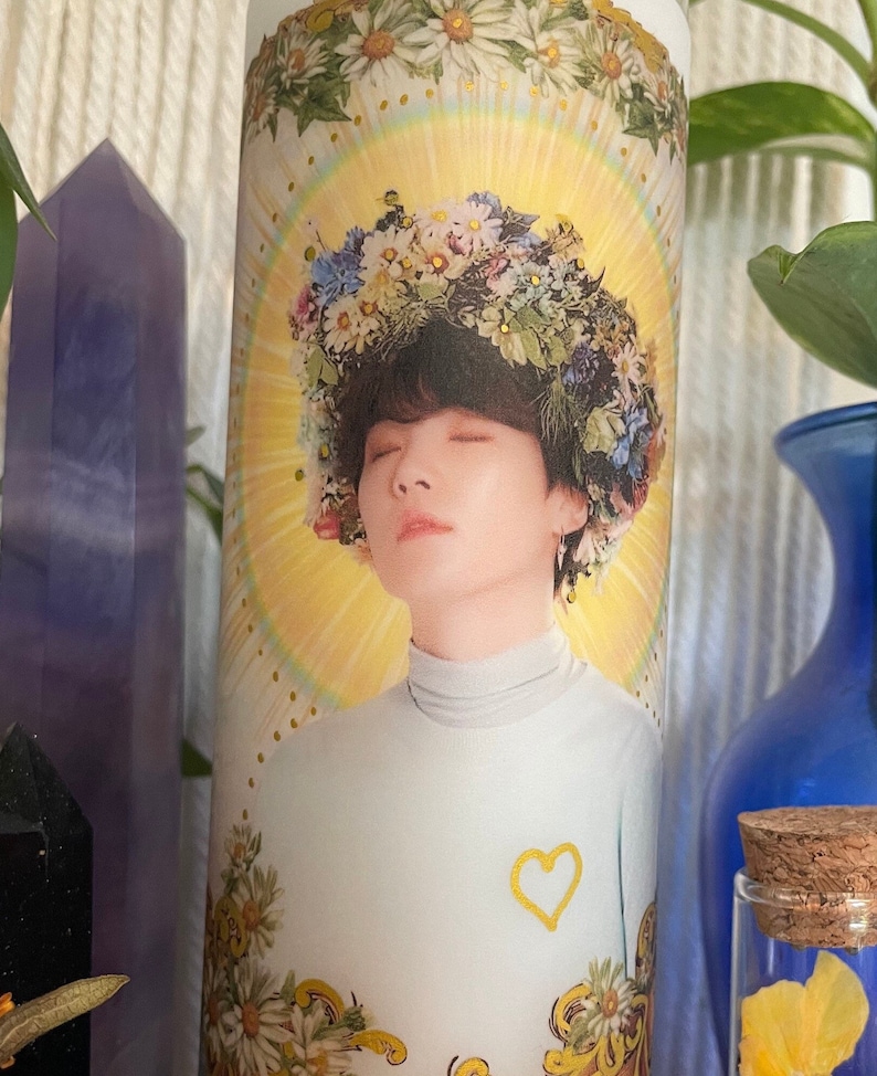 Yoongi Suga BTS Prayer Candle - Etsy