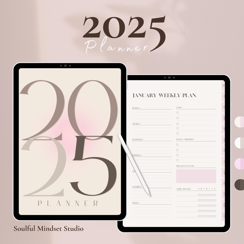 2025 Digital Planner | Goodnotes Planner | Self Care Planner | Weekly ...