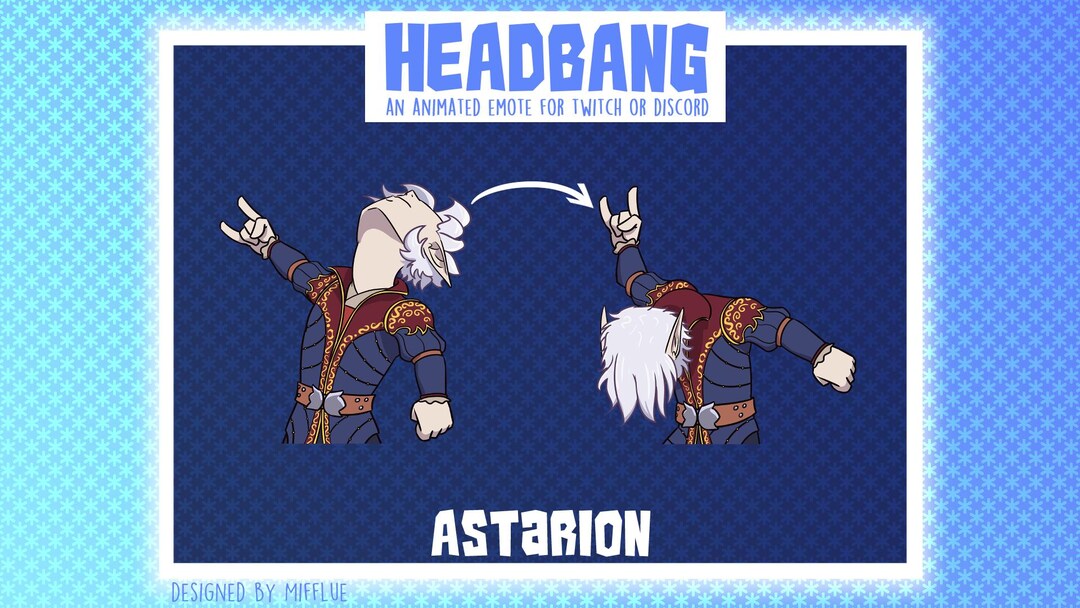 Astarion Animated Emote Headbang - Etsy