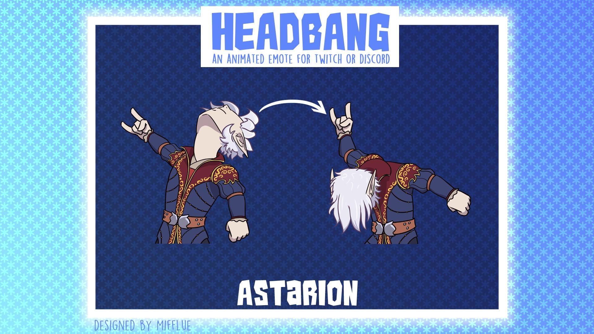 Astarion Animated Emote Headbang - Etsy