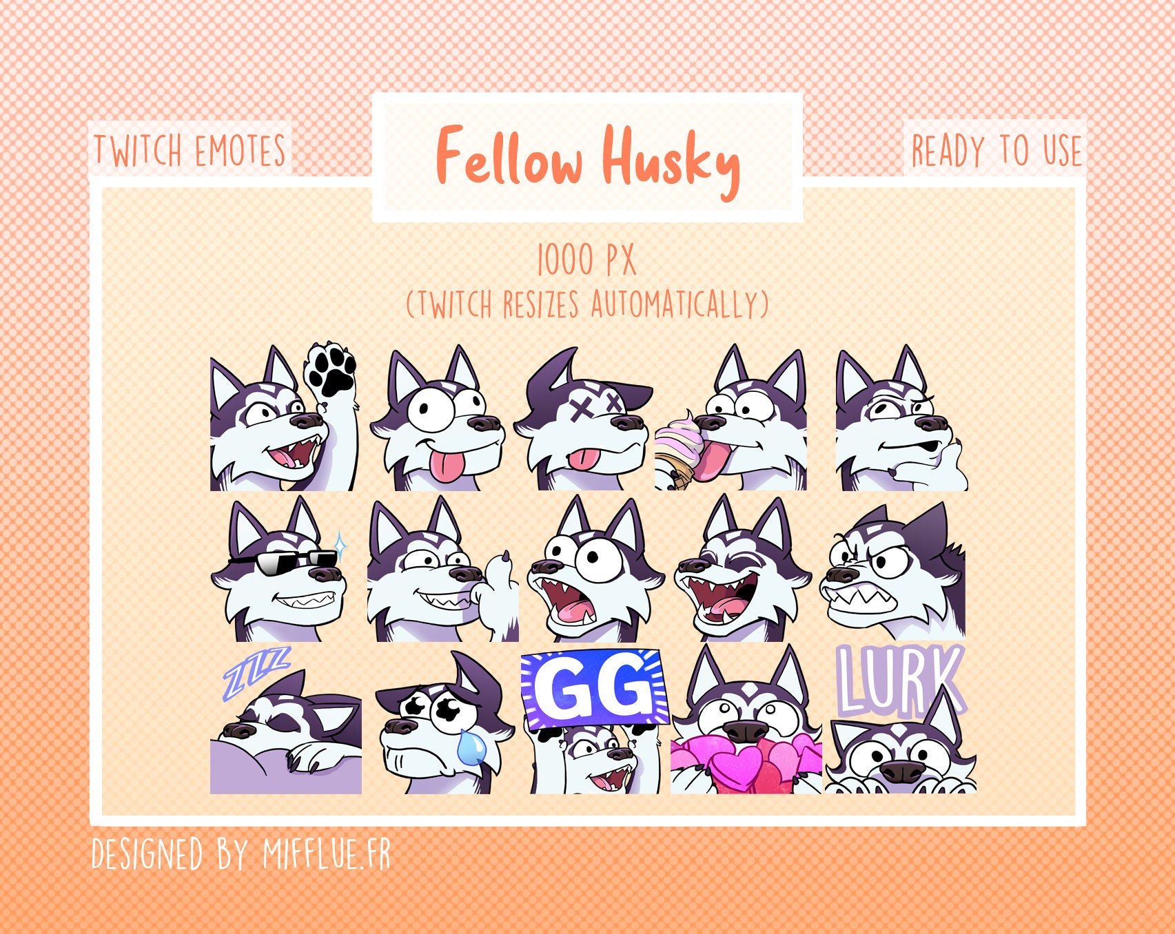Twitch Emotes Husky - Etsy