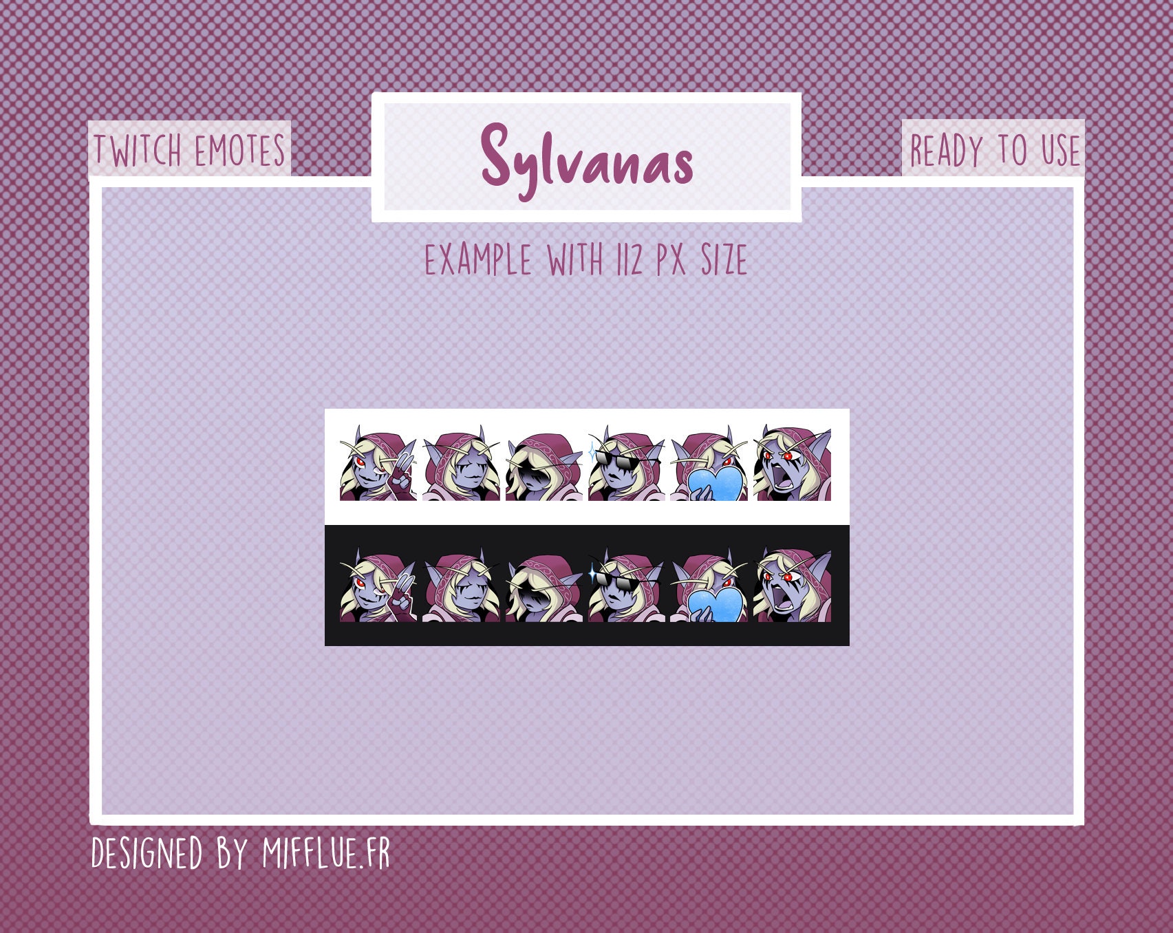 Sylvanas Emotes for Twitch - Etsy