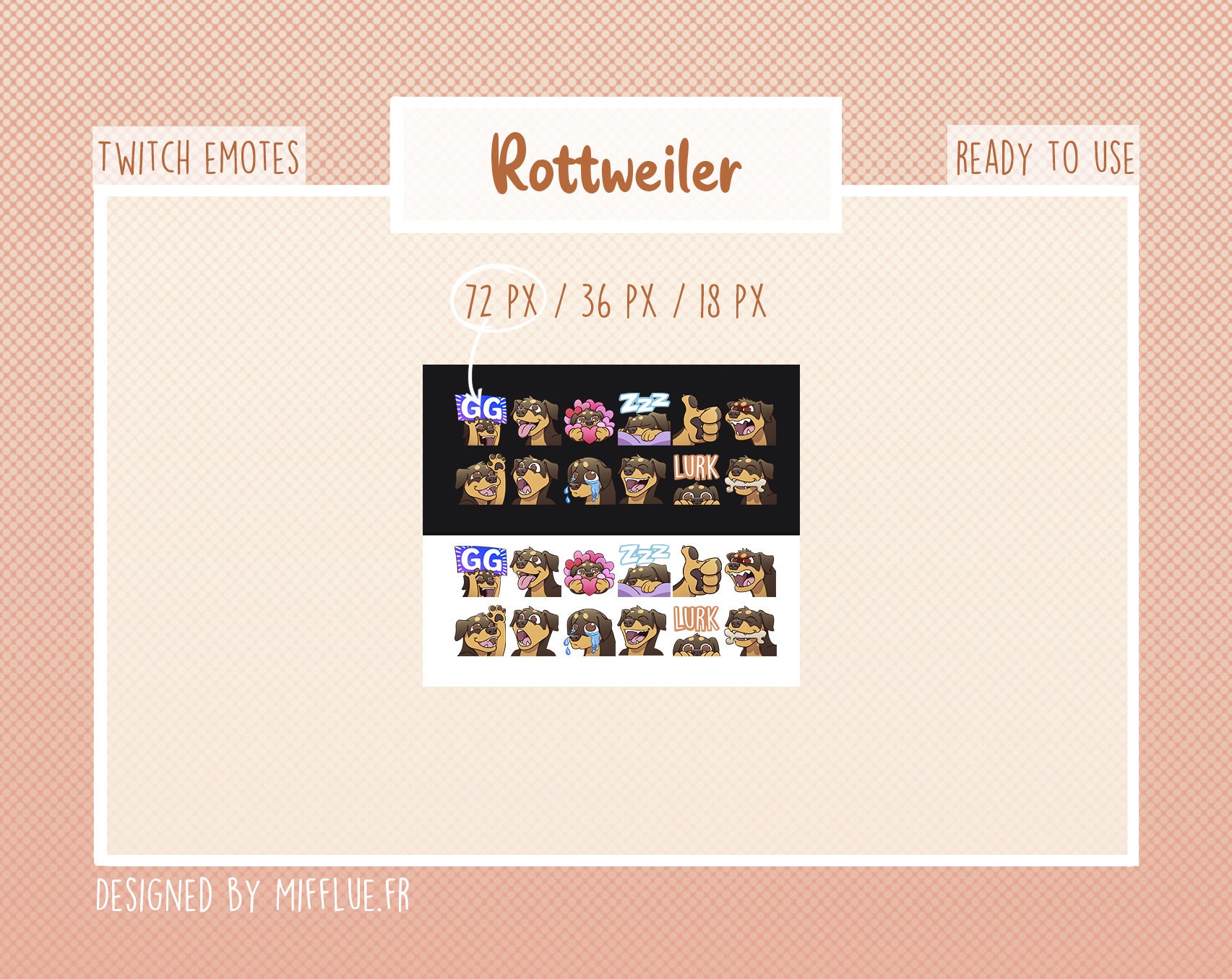 Rottweiler Twitch Emotes - Etsy