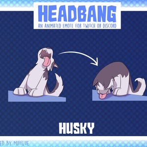 Husky Headbang - Animated Emote for Twitch - Etsy