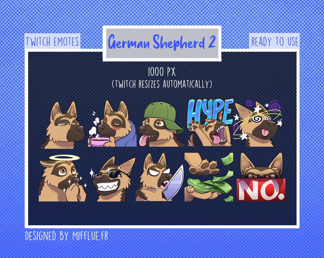 German Shepherd Emotes Pack 2 - Etsy
