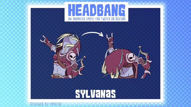 Sylvanas Headbang Animated Emote - Etsy