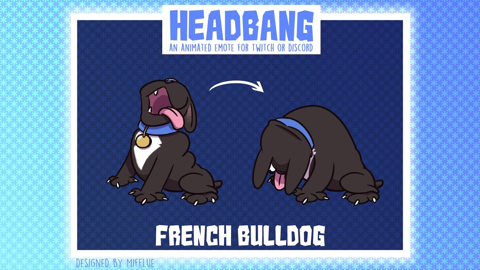 Animated Emote - French Bulldog Headbang - Etsy