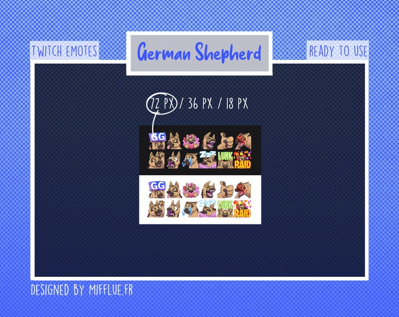German Shepherd Emotes for Twitch - Etsy