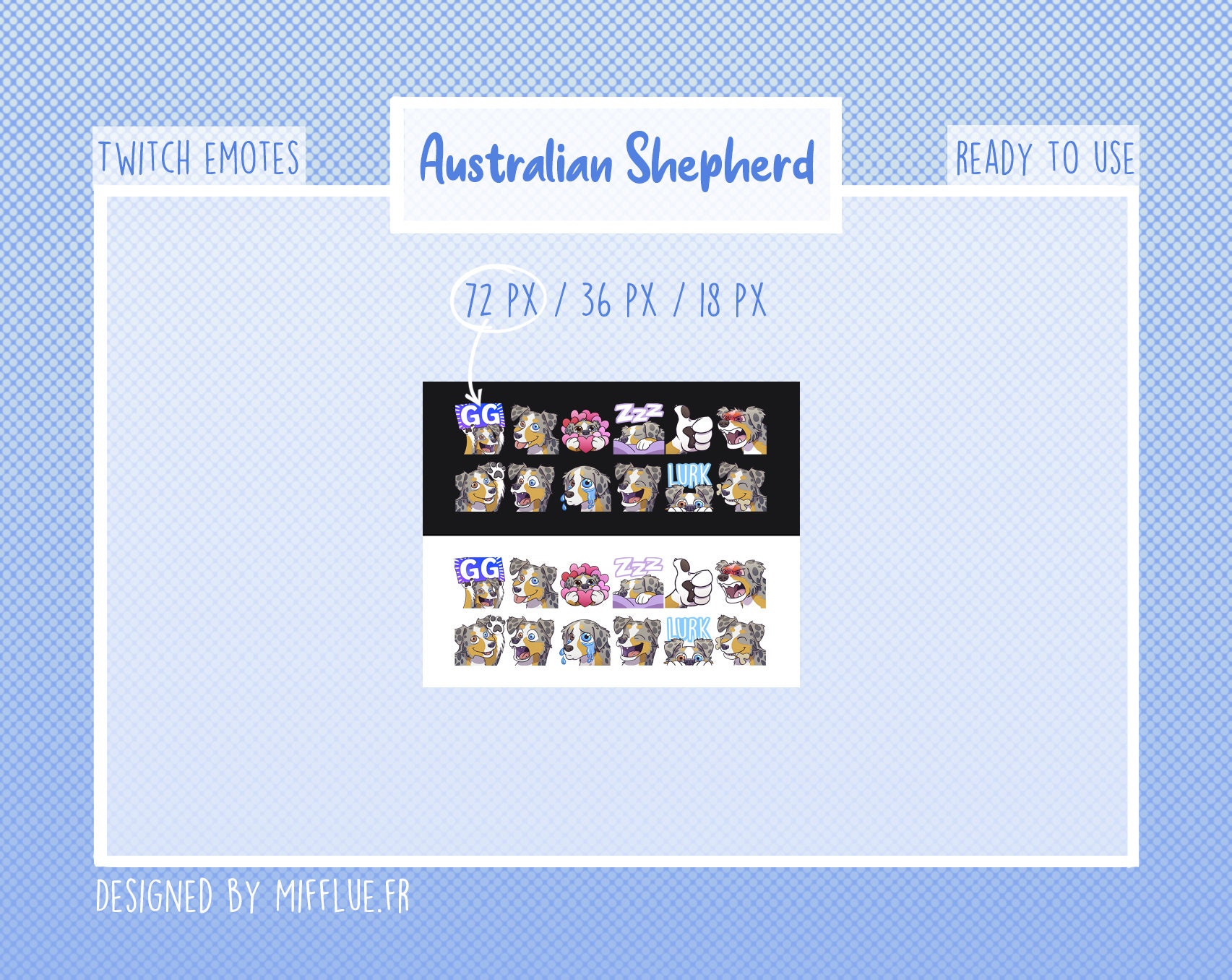 Australian Shepherd Emotes - Etsy