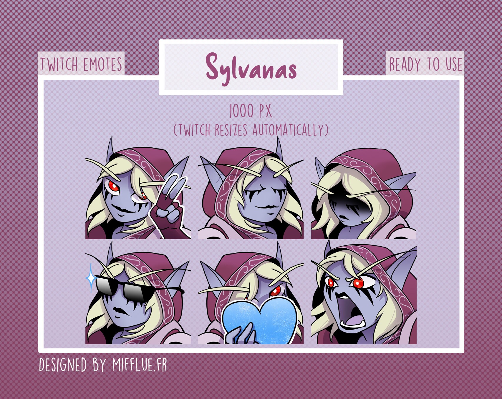 Sylvanas Emotes for Twitch - Etsy