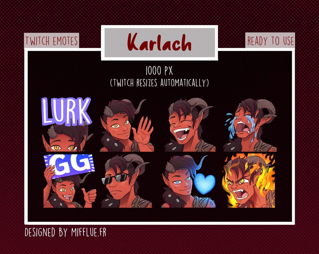 Karlach BG3 Emotes - Etsy