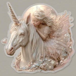 Magical Fairy & Unicorn Clipart Set – 20 Cute Fantasy Designs in Pastel ...