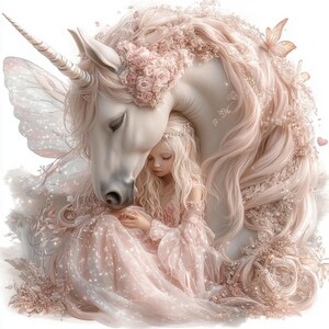 Magical Fairy & Unicorn Clipart Set – 20 Cute Fantasy Designs in Pastel ...