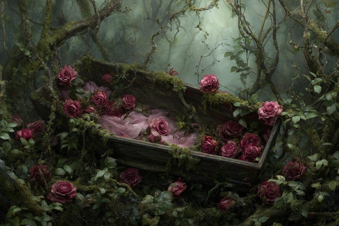 10 Files Enchanted Open Coffins in a Magic Forest – Printable Fantasy ...
