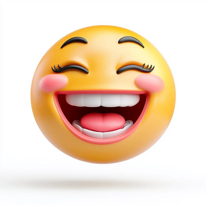 10 Lachende Emoji Cliparts | 3D Renderings PNG met transparante ...