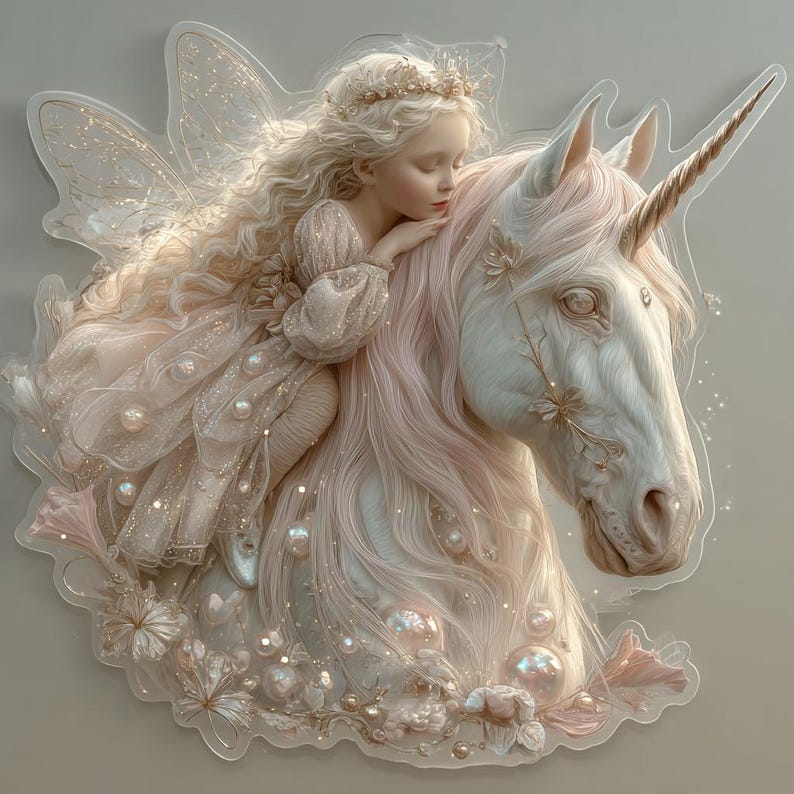 Magical Fairy & Unicorn Clipart Set – 20 Cute Fantasy Designs in Pastel ...