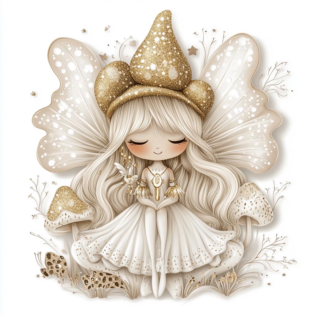 10 Glittering Gold Princesses & Fairy Tale Creatures Stickers – Magical ...