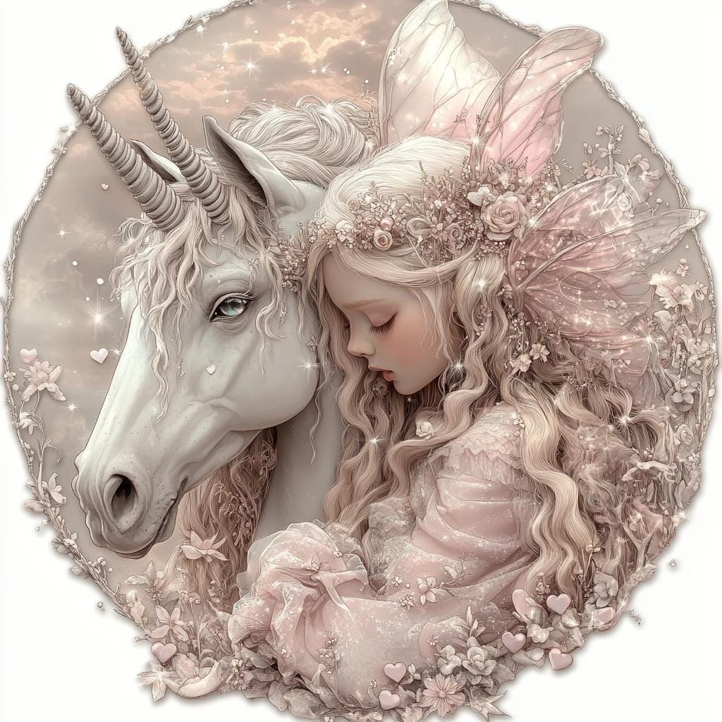Magical Fairy & Unicorn Clipart Set – 20 Cute Fantasy Designs in Pastel ...