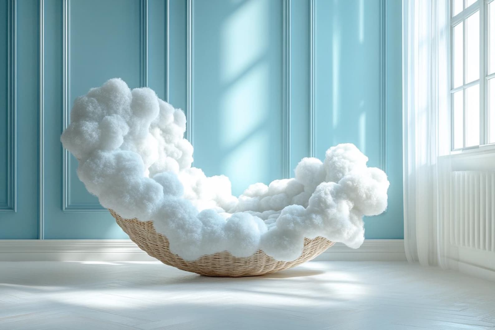 Cloudy Baby Cradle Set – 7 Dreamy Canopy Bed Motifs as A4 PDF | 300 DPI ...