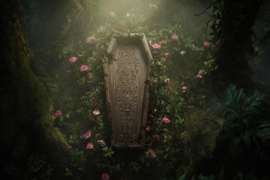 10 Files Enchanted Open Coffins in a Magic Forest – Printable Fantasy ...