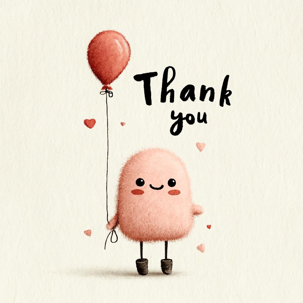 Thank You Cards to Print | Cute Pink Thank You Cards With Balloon ...