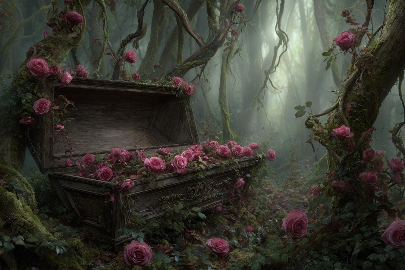 10 Files Enchanted Open Coffins in a Magic Forest – Printable Fantasy ...